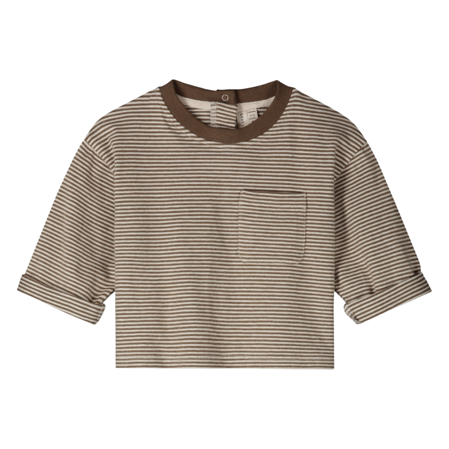 Baby L/S Pocket Tee Gots - Woody - Cream - Gray Label - Mase Conceptstore